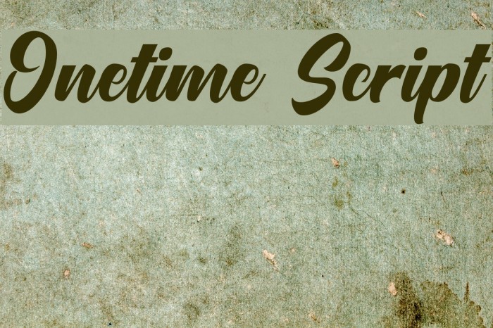 Onetime Script Font - FFonts.net