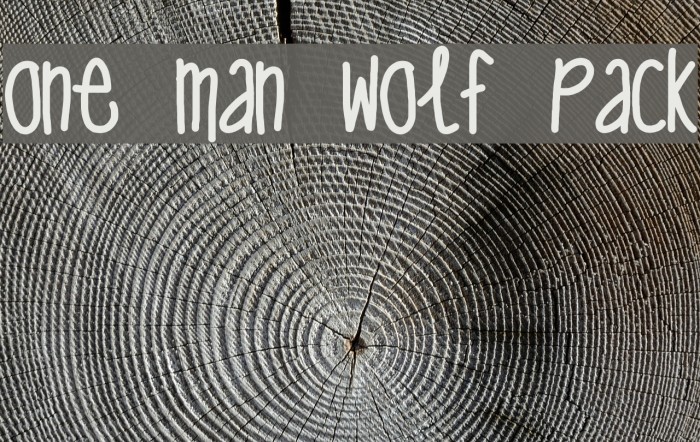 one man wolf pack Font - FFonts.net