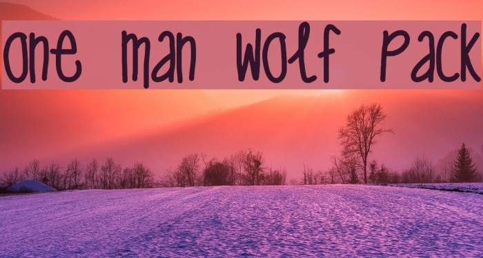 one man wolf pack Font - FFonts.net