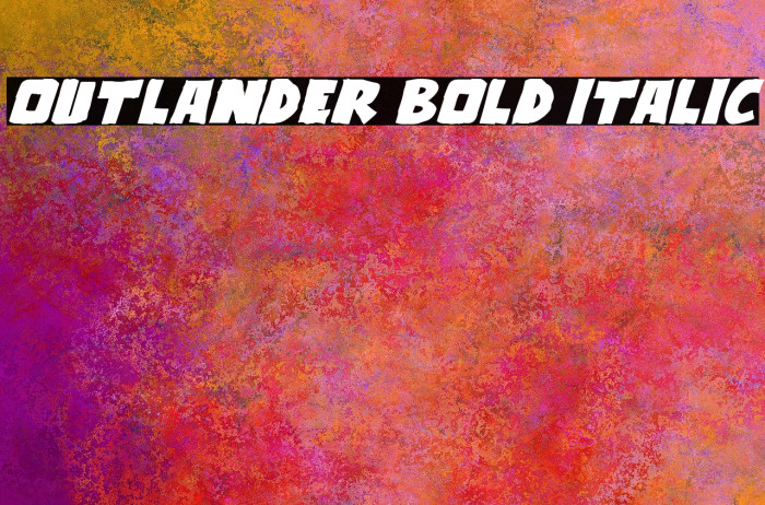 Outlander Bold Italic Font - FFonts.net
