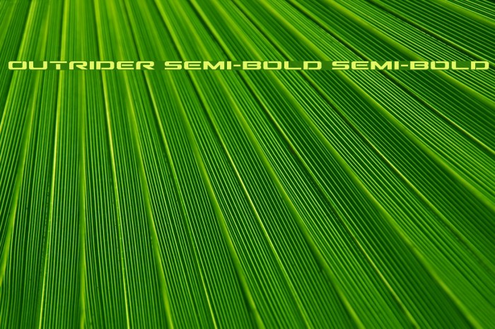 Outrider Semi-Bold Semi-Bold Font - FFonts.net