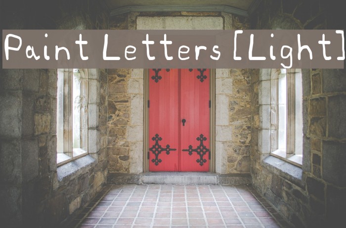 Paint Letters [Light] Font - FFonts.net