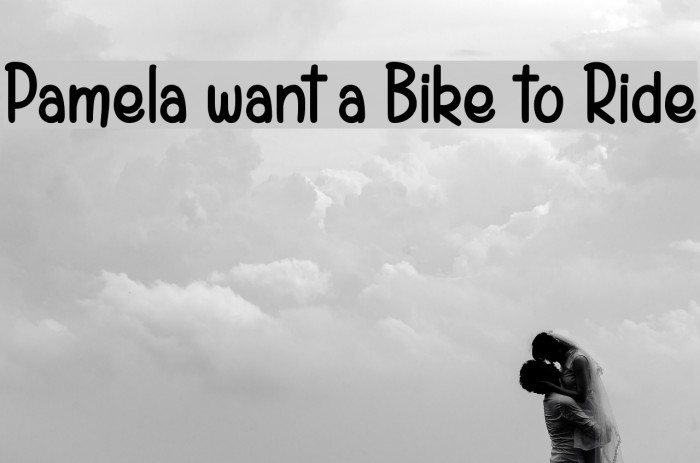 Pamela want a Bike to Ride Font - FFonts.net