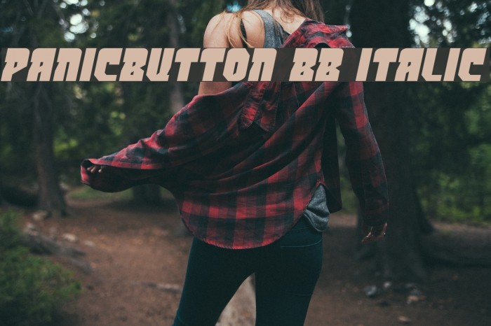 PanicButton BB Italic Font - FFonts.net