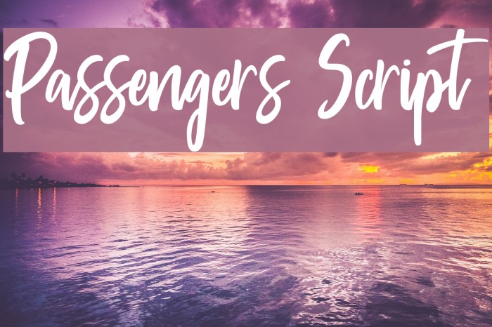Passengers Script Font - FFonts.net