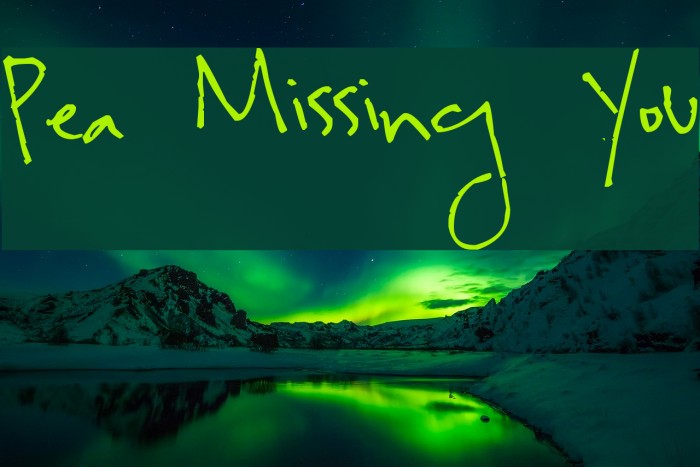 Pea Missing You Font - FFonts.net