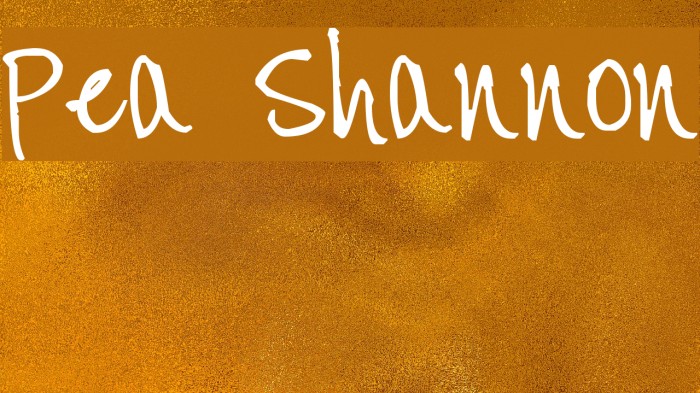 Pea Shannon Font - FFonts.net