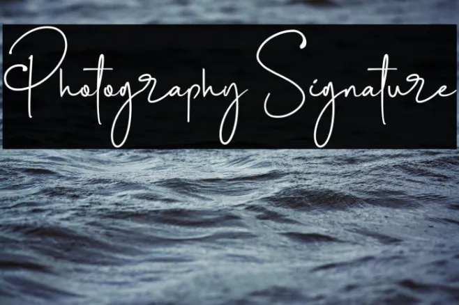 Photography Signature Fuente - FFonts.net