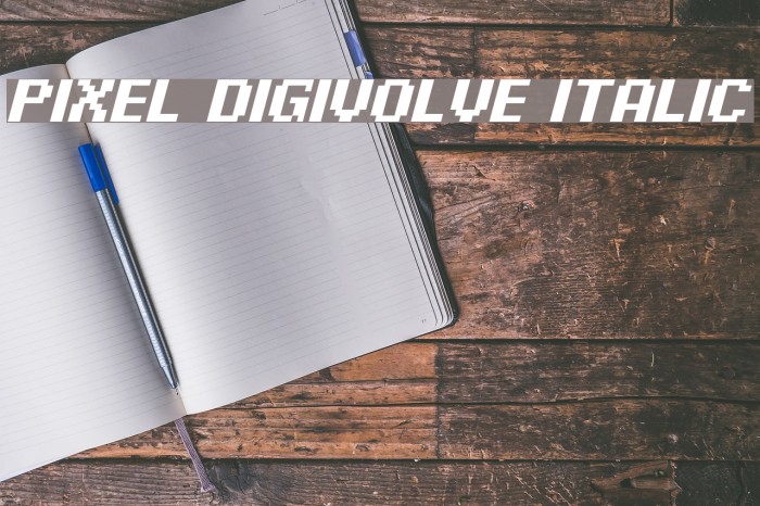 Pixel Digivolve Italic Font - FFonts.net