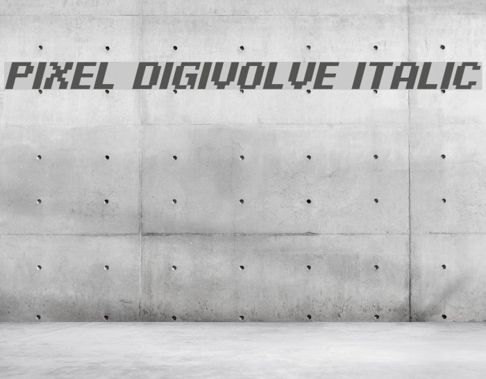Pixel Digivolve Italic Font - FFonts.net