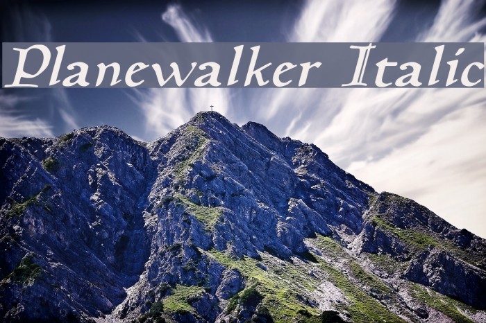 Planewalker Italic Font - FFonts.net
