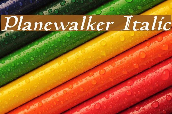 Planewalker Italic Font - FFonts.net