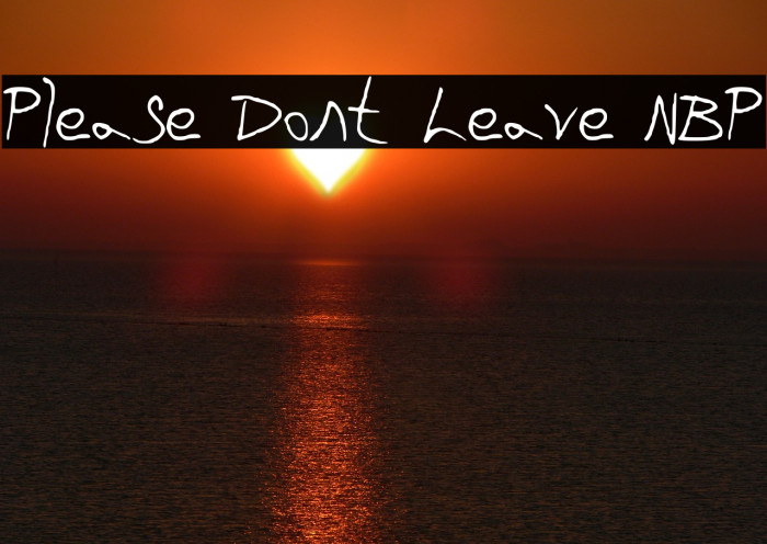 Please Dont Leave NBP Font - FFonts.net