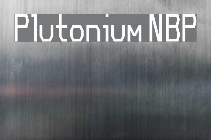 Plutonium NBP Font - FFonts.net