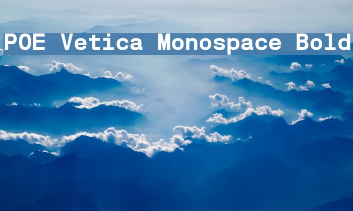 POE Vetica Monospace Bold Font - FFonts.net