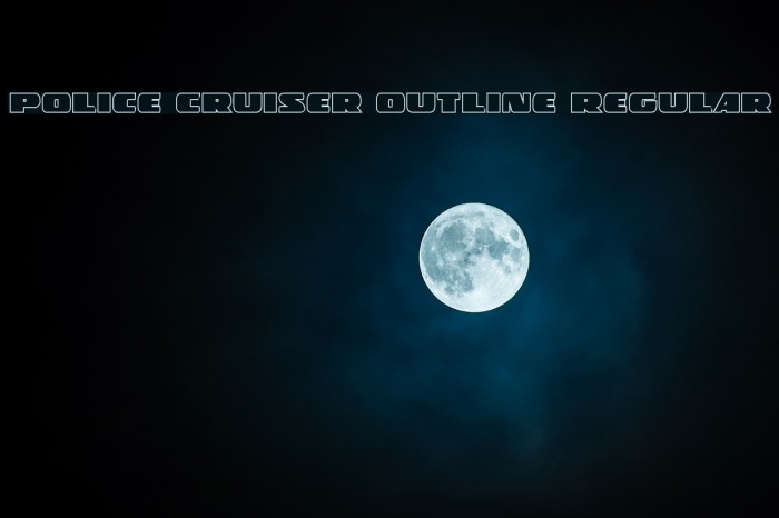 Police Cruiser Outline Regular Font - FFonts.net