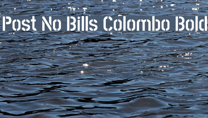 Post No Bills Colombo Bold Font - FFonts.net