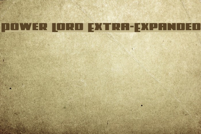 Power Lord Extra-Expanded Font - FFonts.net