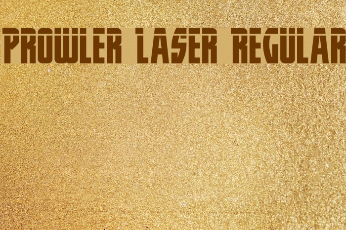 Prowler Laser Regular Font - FFonts.net