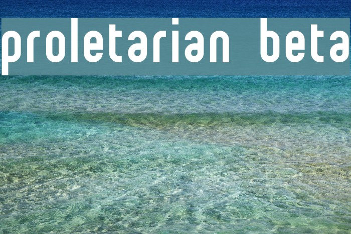 proletarian [beta] Font - FFonts.net