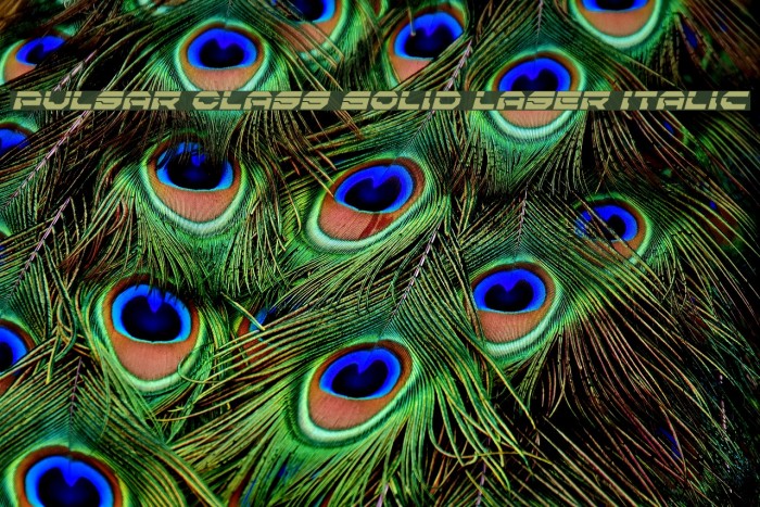 Pulsar Class Solid Laser Italic Font - FFonts.net