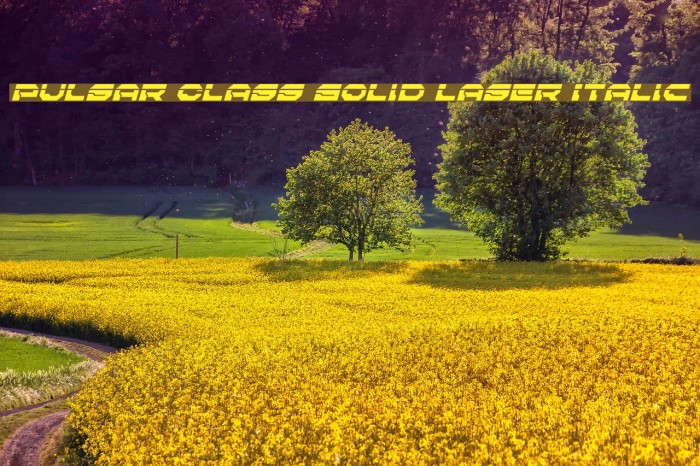 Pulsar Class Solid Laser Italic Font - FFonts.net