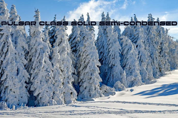 Pulsar Class Solid Semi-Condensed Font - FFonts.net
