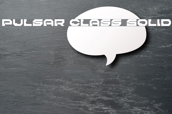 Pulsar Class Solid Font - FFonts.net