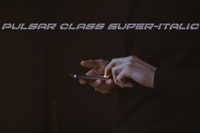 Pulsar Class Super-Italic Font - FFonts.net