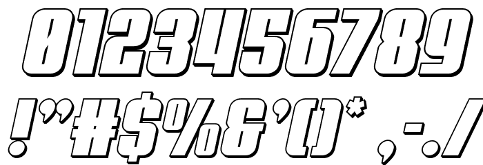 Punch 3D Italic Font - FFonts.net