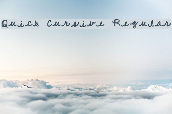 Quick Cursive Regular Font - FFonts.net