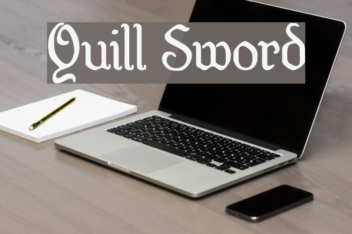 Quill Sword Font - FFonts.net