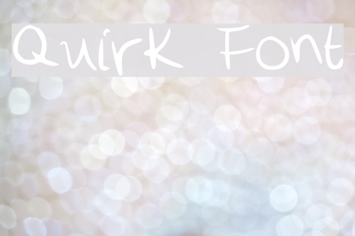 Quirk Font - FFonts.net