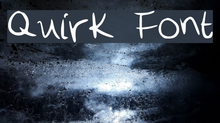 Quirk Font - FFonts.net