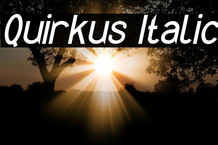 Quirkus Italic Font - FFonts.net