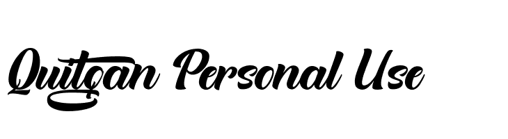 Quitgan Personal Use Font
