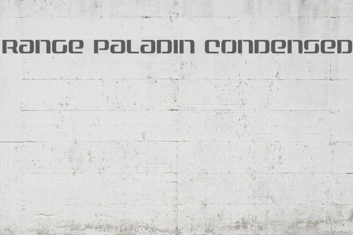 Range Paladin Condensed Font - FFonts.net