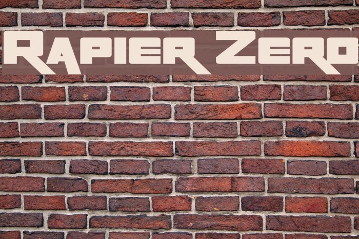 Rapier Zero Font - FFonts.net