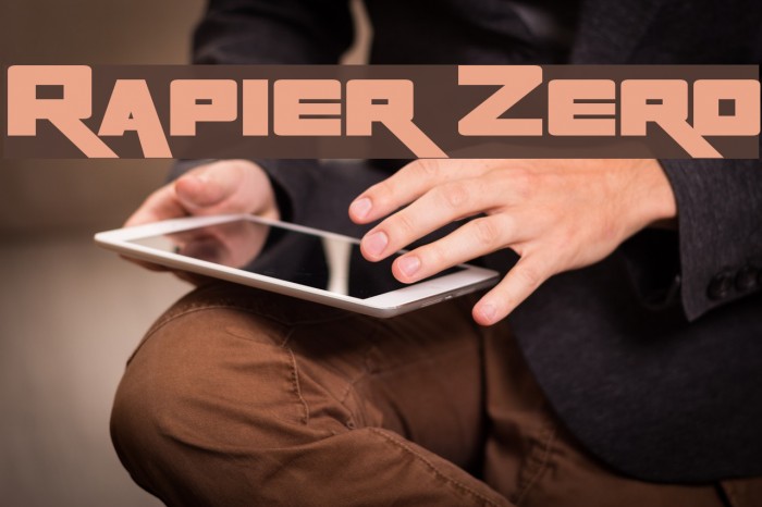 Rapier Zero Font - FFonts.net