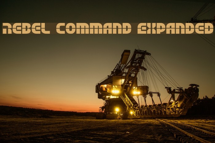 Rebel Command Expanded Font - FFonts.net