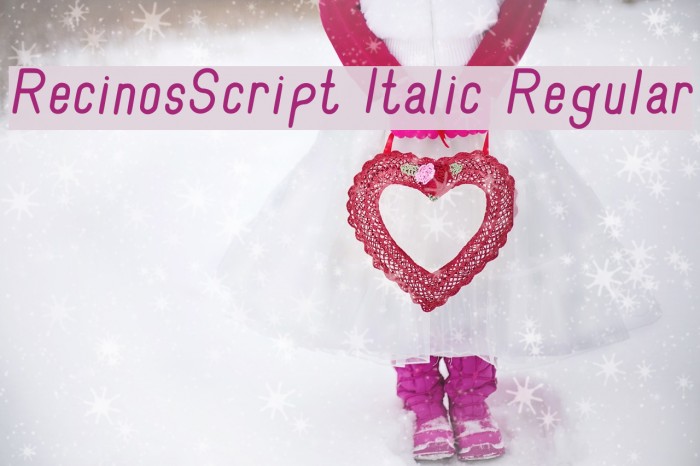 RecinosScript Italic Regular Font - FFonts.net