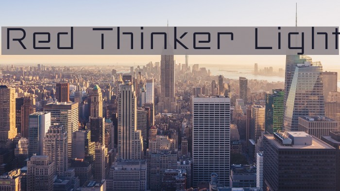 Red Thinker Light Font - FFonts.net