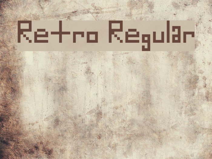 Retro Regular Font - FFonts.net