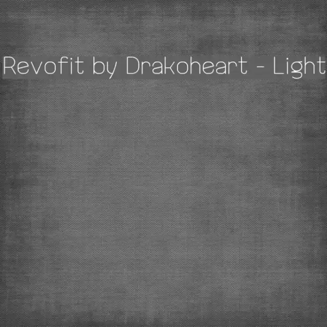 Revofit by Drakoheart - Light Font - Free Download (TTF/OTF)