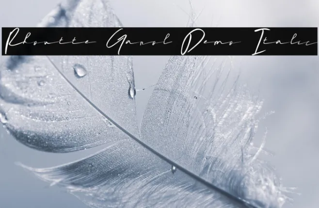Rhoutte Ganol Demo Italic Font | Free Download (TTF/OTF) | FFonts.net