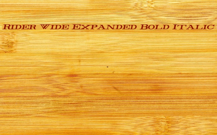 Rider Wide Expanded Bold Italic Font - FFonts.net