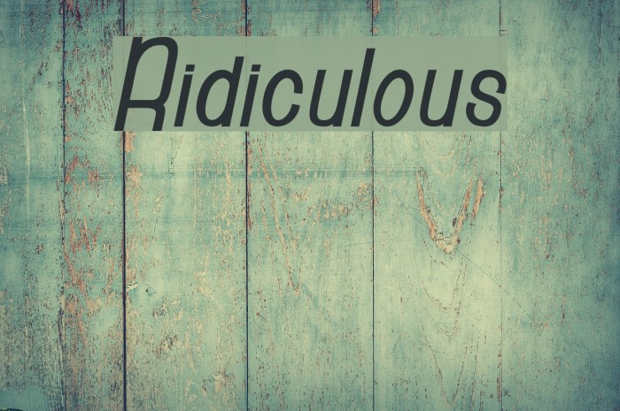 Ridiculous Font - FFonts.net