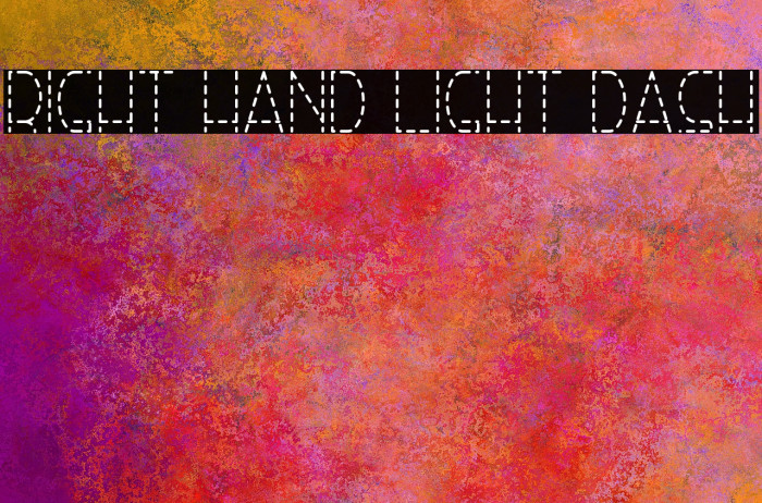 Right Hand Light Dash Font - FFonts.net