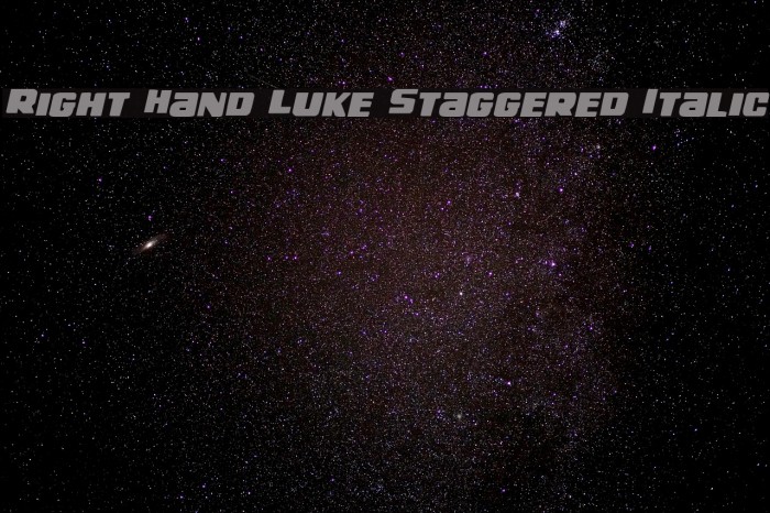Right Hand Luke Staggered Italic Font - FFonts.net