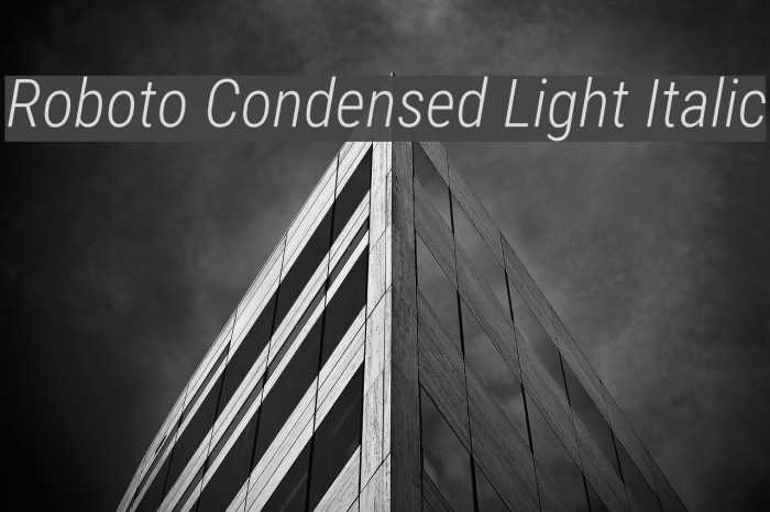 Roboto Condensed Light Italic Font - FFonts.net